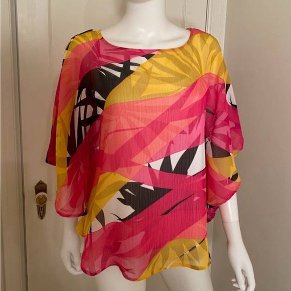 Ruby Rd. | Sweaters | Ruby Rd Colorful Top With Attached White Under ...